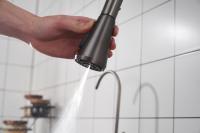 China Stainless Steel Kitchen Faucet with Pull Down Waterfall Design and Hot/Cold Mixer for sale