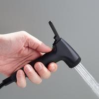 China Injection Molding ABS Toilet Bidet Sprayer Gun Handheld Black Bidet Shower 2021 Product for sale