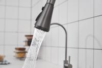 China Stainless Steel Kitchen Faucet with Pull Down Waterfall Design and Hot/Cold Mixer for sale