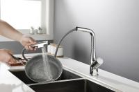China Lizhen-Hwa.Con Single Handle Brass Wash Bathroom Faucet with Good Polishing Chrome Finish for sale