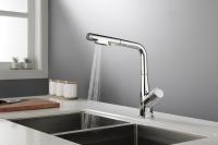 China Lizhen-Hwa.Con Single Handle Brass Wash Bathroom Faucet with Good Polishing Chrome Finish for sale