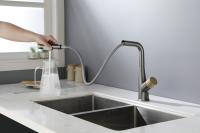 China Lizhen-Hwa.Con Pull Out Kitchen Filtered Faucet Dual Sprayer Water Tap Sink 3-way Filter Mixer Tap for Water for sale