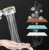 China 8cm 6cm Chrome Surface Finishing Pressure Shower Spray Head for Bathroom No Slide Bar for sale