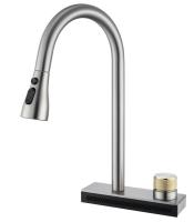 China Modern Kitchen Faucet with Pull Down Sprayer Stainless Steel Brushed Nickel Commercial Bar Waterfall for sale