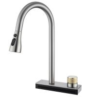 China Modern Kitchen Faucet with Pull Down Sprayer Stainless Steel Brushed Nickel Commercial Bar Waterfall for sale