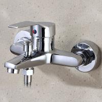 China Zinc Alloy Chrome Finish Bathroom Bathtub Mixer Shower Faucet with Hot and Cold Water for sale