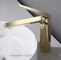 China Bathroom Water Saving Wash Basin Faucet For Modern Single Handle Brass Lavatory Sink Taps for sale