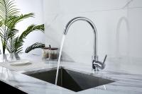 China Modern Design Ceramic Valve Core Infrared Touchless Sensor Brass Faucet for Kitchen for sale