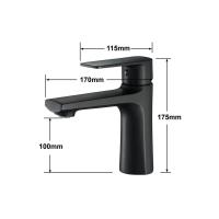 China Black Basin Faucet Bathroom Wash Basin Water Tap Brass Kitchen Faucet 32mm Valve Seat for sale