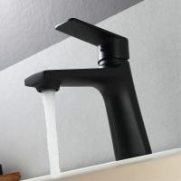 China Black Basin Faucet Bathroom Wash Basin Water Tap Brass Kitchen Faucet 32mm Valve Seat for sale
