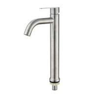 China 304 Stainless Steel Wall Mounted Kitchen Sink Tap with Modern Style and Hot/Cold Water for sale