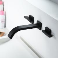 China In-wall Concealed Basin Faucet Copper Black And Chrome Hot And Cold Water Mixer Taps for sale