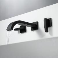 China In-wall Concealed Basin Faucet Copper Black And Chrome Hot And Cold Water Mixer Taps for sale