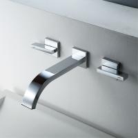 China In-wall Concealed Basin Faucet Copper Black And Chrome Hot And Cold Water Mixer Taps for sale