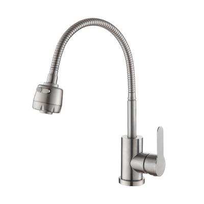 China Polished Single Handle Kitchen Sink Tap for Wall Mount and Cold Water in Zinc Body for sale