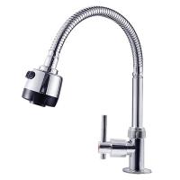 China Polished Single Handle Kitchen Sink Tap for Wall Mount and Cold Water in Zinc Body for sale