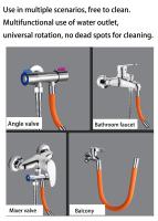 China Other Bathroom Water Faucet with 360 Degree Rotatable Spout and Flexible Extension Hose for sale
