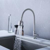 China Polished Single Handle Kitchen Sink Tap for Wall Mount and Cold Water in Zinc Body for sale