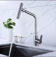 China Polished Single Handle Kitchen Sink Tap for Wall Mount and Cold Water in Zinc Body for sale