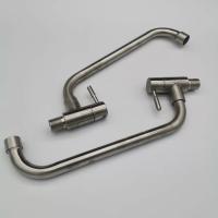 China Brushed Stainless Steel Single Cold Quick Opening Faucet for In-Wall Vegetable Basin for sale