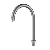 China Elegant Water Long Spout Chrome Sink Kitchen Faucet Tap with Strong Cleaning Function for sale