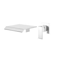 China Traditional Style Brushed Surface Waterfall Faucet Shower Set for Lavatory Bathroom Sink for sale