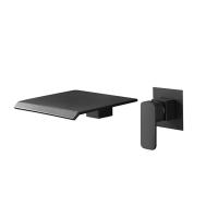 China Traditional Style Brushed Surface Waterfall Faucet Shower Set for Lavatory Bathroom Sink for sale