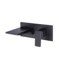 China Hotel Bathroom Basin Faucet Wall Mounted with Design Water Mixer Taps and Brass Material for sale