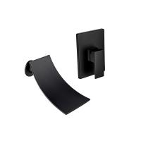 China Hot and Cold Brass Valve Core Shower Tap Mixers for Matte Black Wall Basin Tap Faucet for sale