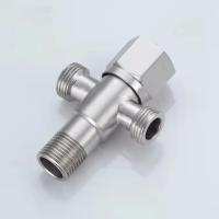 China Modern Bathroom Toilet Faucet Mixer Control Angle Brushed Color Two-Way 304 Angle Valve for sale