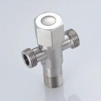 China Modern Bathroom Toilet Faucet Mixer Control Angle Brushed Color Two-Way 304 Angle Valve for sale