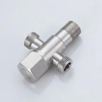 China Modern Bathroom Toilet Faucet Mixer Control Angle Brushed Color Two-Way 304 Angle Valve for sale
