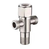 China Modern Bathroom Toilet Faucet Mixer Control Angle Brushed Color Two-Way 304 Angle Valve for sale