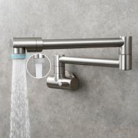 China Stretch Out And Lengthen Folding Faucet Universal Rotation Faucet For Kitchen Copper Sink for sale