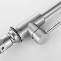 China Single Handle Pull Down Spray Kitchen Faucet in Stainless Steel Polished Finish for sale