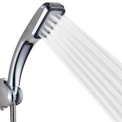 China Stylish 300 Holes ABS Chrome Plated Hand Held Shower Head Spray for Family Bathroom for sale
