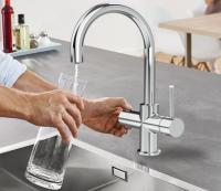 China Europe Like 2in 1 Black Kitchen Faucet with Hot Cold Mixer and Bubble Water Function for sale