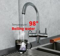 China Europe Like 2in 1 Black Kitchen Faucet with Hot Cold Mixer and Bubble Water Function for sale