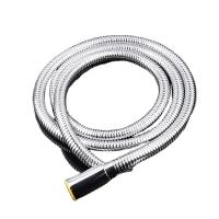 China Stainless Steel Double Lock Shower Hose with Brass Nut 80-200cm Length and Chrome Build for sale