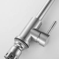 China Modern Design Stainless Steel Spout SUS304 Lead Free Single Handle Kitchen Faucet for sale