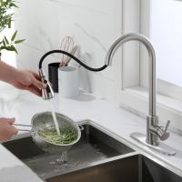 China Instant Boiling Water Tap Pull Out Kitchen Sink Faucet with Single Hole Installation for sale
