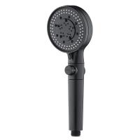 China Bathroom Chrome Finished Rain Shower Head with 5 Adjustable Modes and Cotton Filter for sale