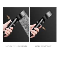 China Bathroom Chrome Finished Rain Shower Head with 5 Adjustable Modes and Cotton Filter for sale