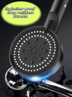 China Bathroom Chrome Finished Rain Shower Head with 5 Adjustable Modes and Cotton Filter for sale