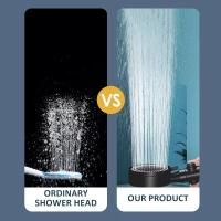China Bathroom Chrome Finished Rain Shower Head with 5 Adjustable Modes and Cotton Filter for sale