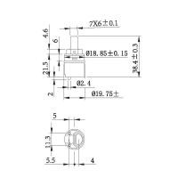 China JD19WD-2 19mm Modern Diverter Disc Mixer Flush Upper Sealing Faucet Ceramic Cartridge for sale