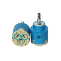 China 35mm Joystick Hotel Faucet Cartridge with Low Torque and Double Seal in Blue Housing for sale