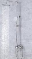 China Bestseller Metal Silver Square Built In Wall Concealed Mount Mixer Rain Shower Head And Hand Held Shower Faucet Set for sale