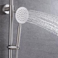 China Bestseller Metal Silver Square Built In Wall Concealed Mount Mixer Rain Shower Head And Hand Held Shower Faucet Set for sale
