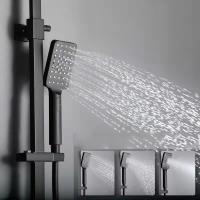 China Chrome Finished Multifunctional Rain Shower Head Spray Set for Hot and Cold Water for sale